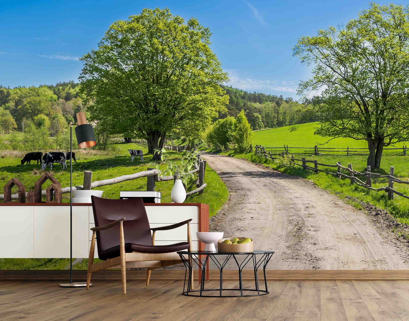 3D Countryside Scenery Wallpaper Mural Peel and Stick - Etsy