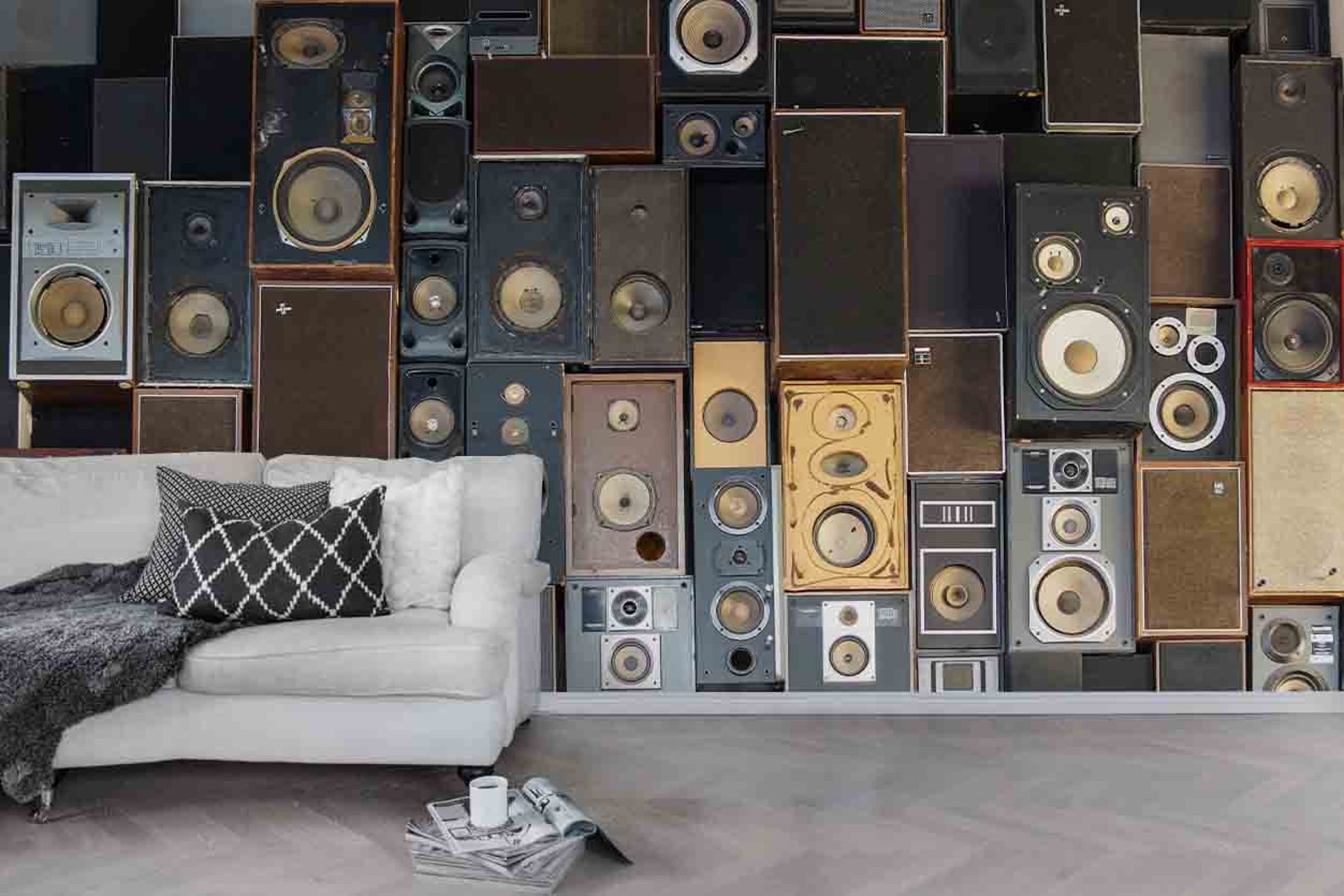 3D Music Speaker Wall Art Sound Wallpaper Game Room Wall - Etsy