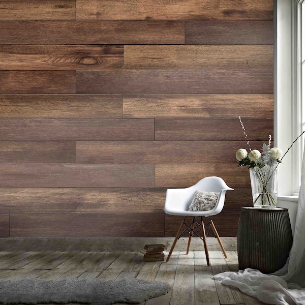 Wood Look Wallpaper - Etsy