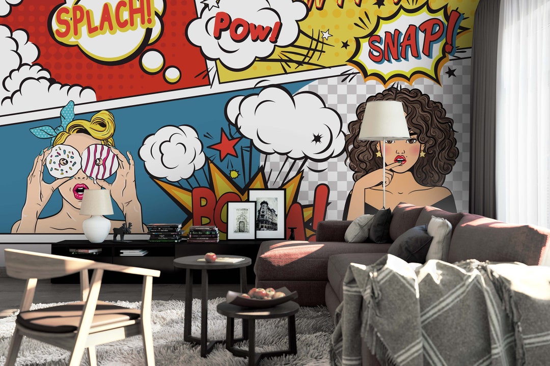 3D Cartoon Character Wallpaper Mural Peel and Stick Wallpaper - Etsy