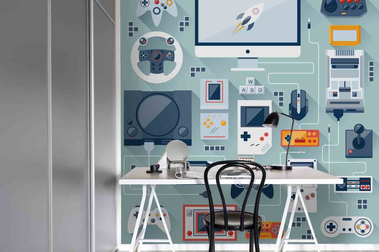 3D Game Pad Wall Art Game Machine Wallpaper Game Room Wall - Etsy Canada