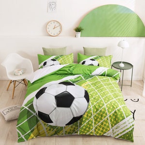 3D Football Duvet Covers Set Sport Quilt Cover Green Bedding - Etsy