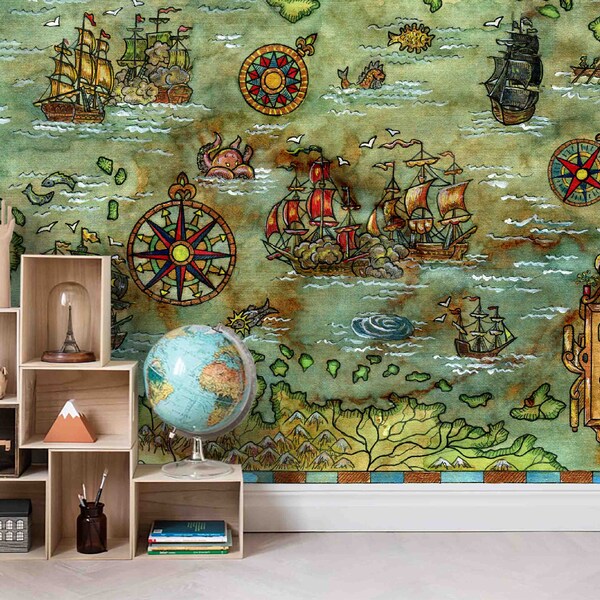 Nautical Wallpaper - Etsy