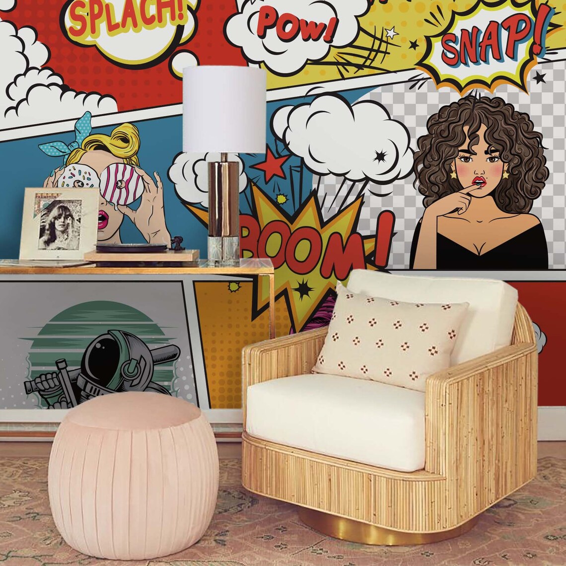 3D Cartoon Character Wallpaper Mural Peel and Stick Wallpaper - Etsy