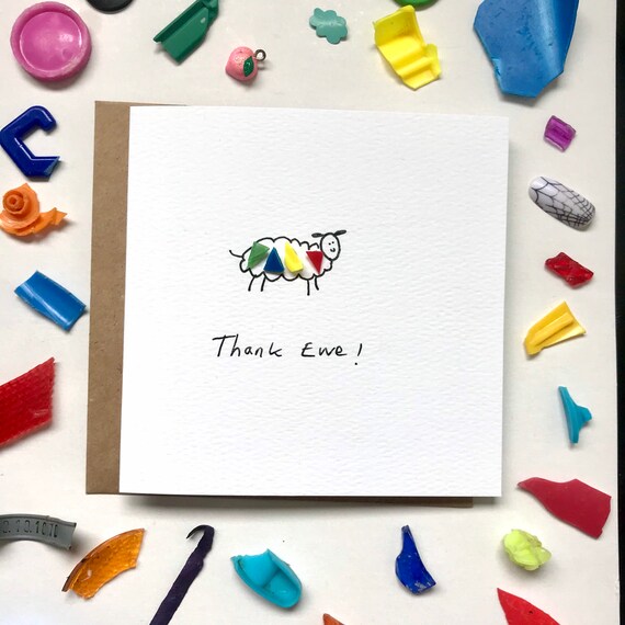 Thank Ewe Card Thank You Card Sustainable Card Cute Thank | Etsy UK