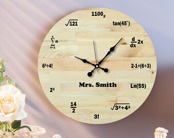 Mathematics Chalkboard Clock High Quality Acrylic 10.75 - Etsy
