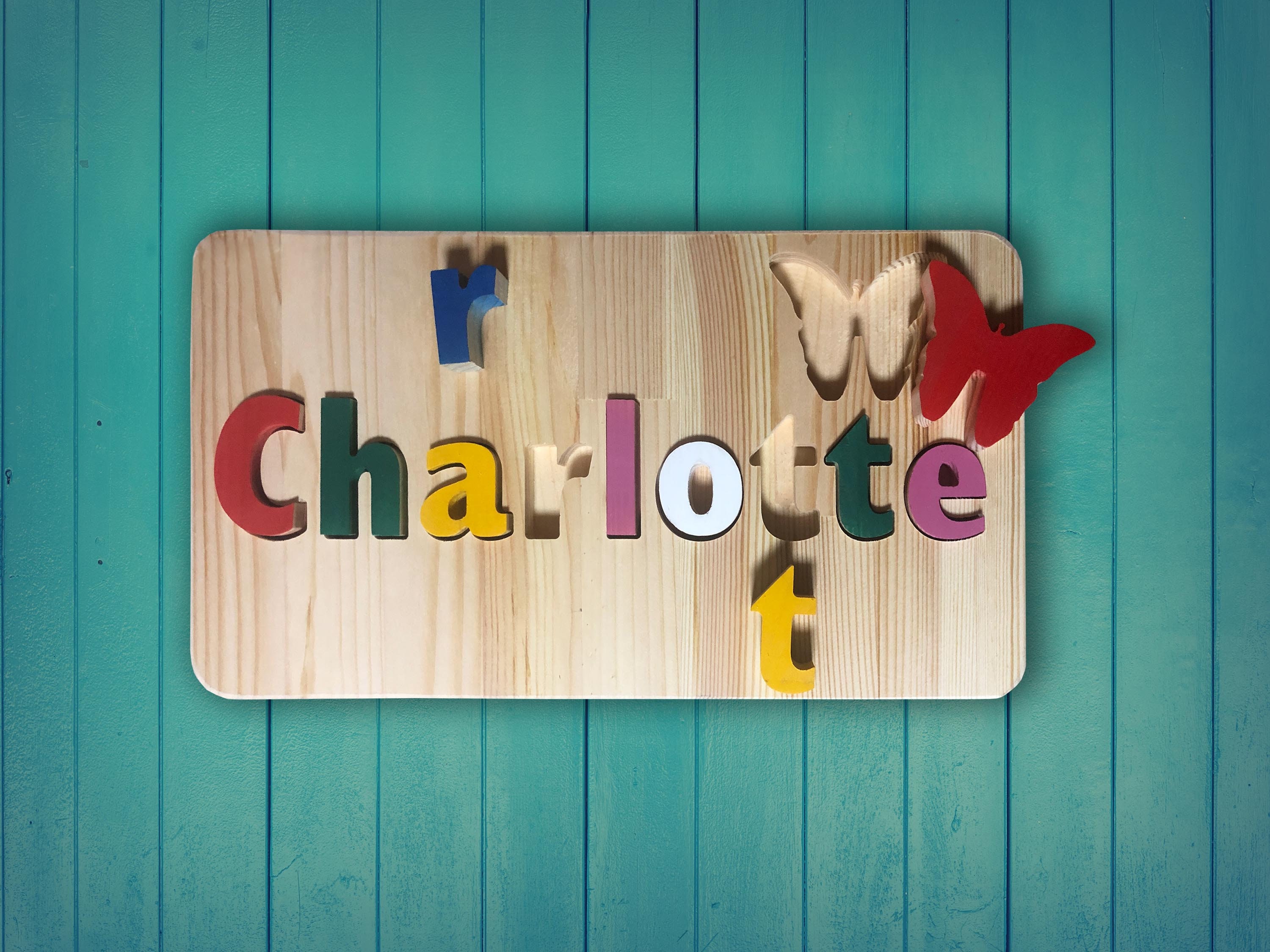 Personalized Wooden Name Puzzle Stool Custom Name Step Stool - Etsy