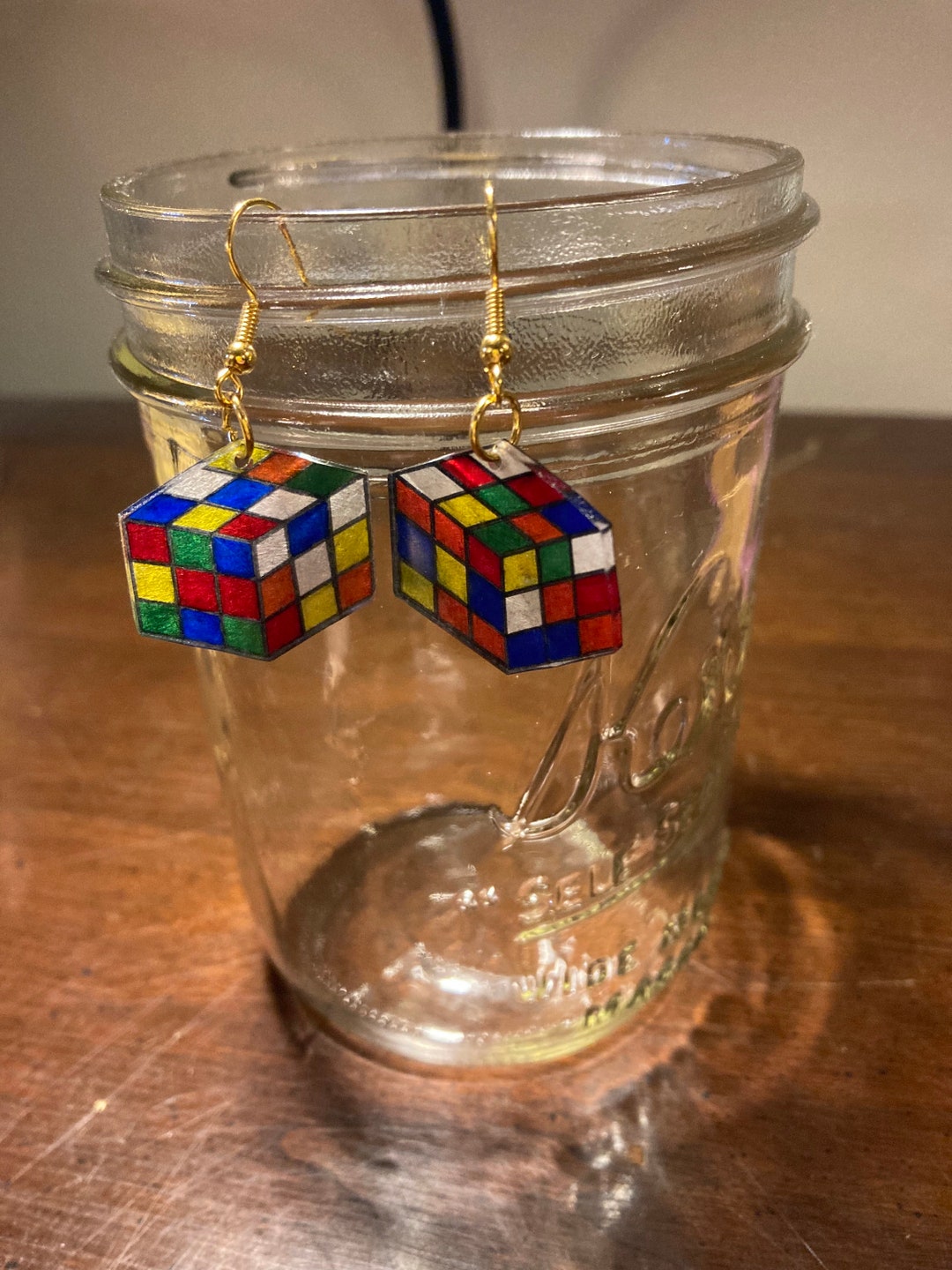 Rubik's Cube Earrings - Etsy