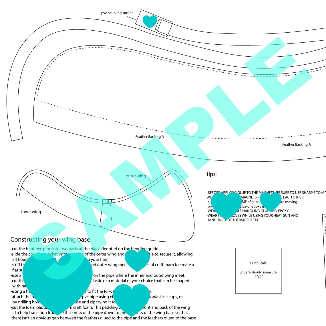 Collapsible Cosplay Wings PDF Pattern With Instructions - Etsy