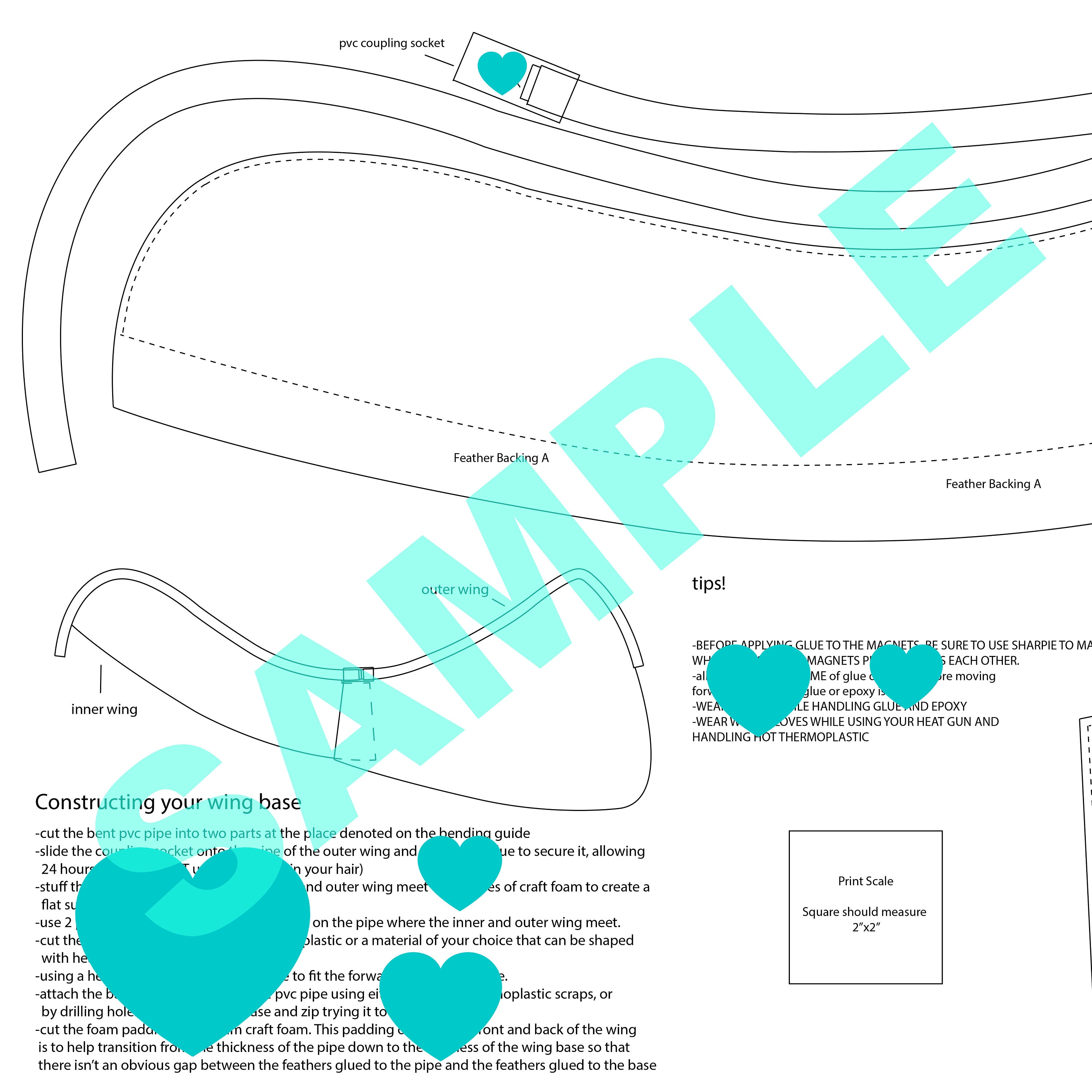 Collapsible Cosplay Wings PDF Pattern With Instructions - Etsy