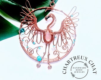 Copper Wire Wrapped Necklace - Etsy