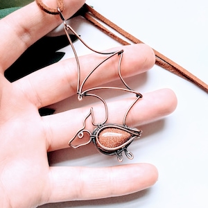 Copper Wire Bat Necklace/100% Copper Wire Wrapped Red Jasper Bat ...