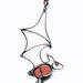 Copper Wire Bat Necklace/100% Copper Wire Wrapped Red Jasper Bat ...