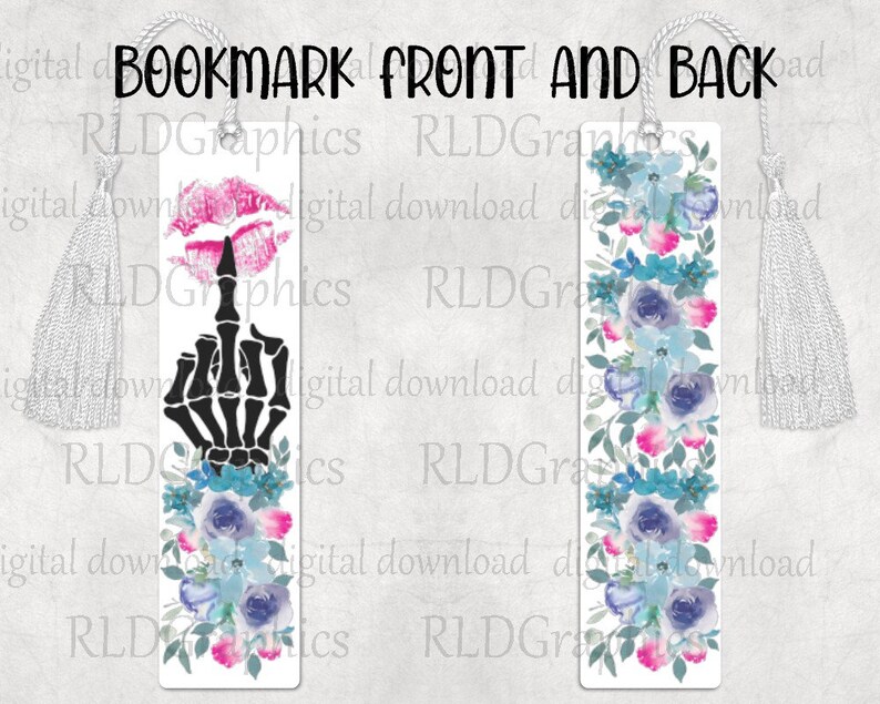 Sublimation Bookmark Middle Finger With Lips Adult Humor - Etsy