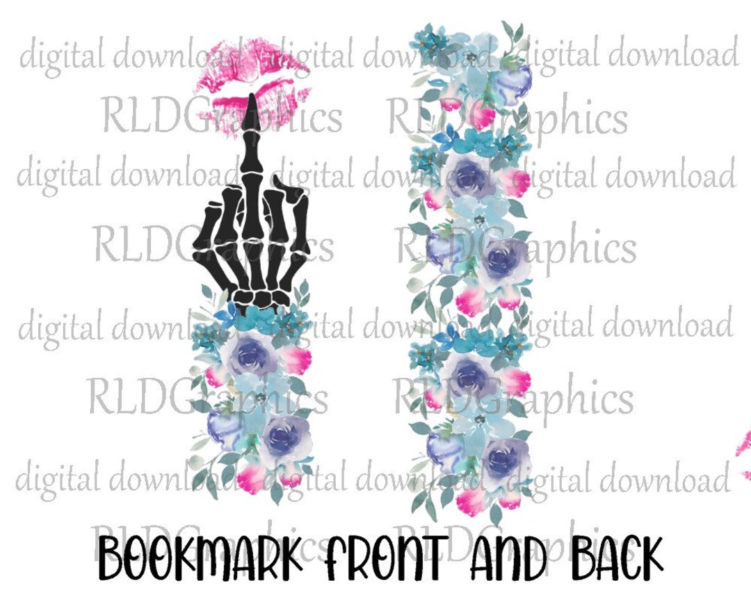 Sublimation Bookmark Middle Finger With Lips Adult Humor Sublimation ...