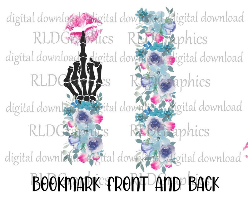 Sublimation Bookmark Middle Finger With Lips Adult Humor - Etsy
