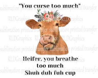 You Curse Too Much | Etsy