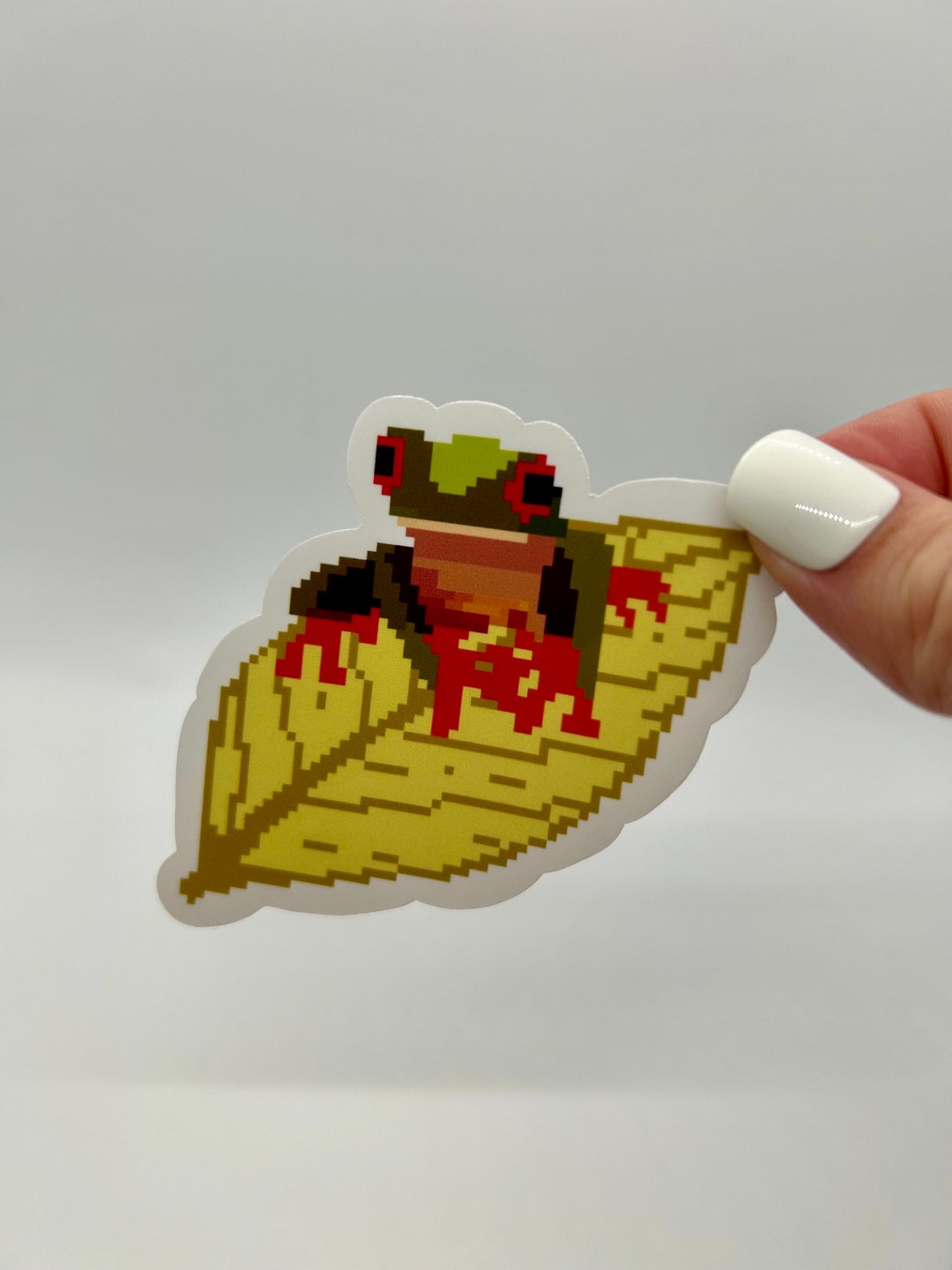 Pixelated Rainforest Tree Frog Sticker - 3 Inch Decal - Etsy