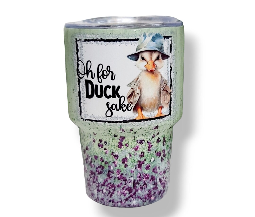 2 Oz Metal Shot Glass With Lid, Oh for Duck Sake Duck Cup, Funny Shot ...