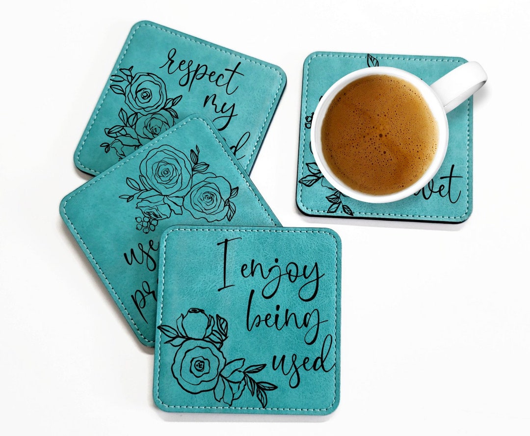 Funny Drink Coasters, PU Faux Leather Coasters, Custom Square Coasters ...