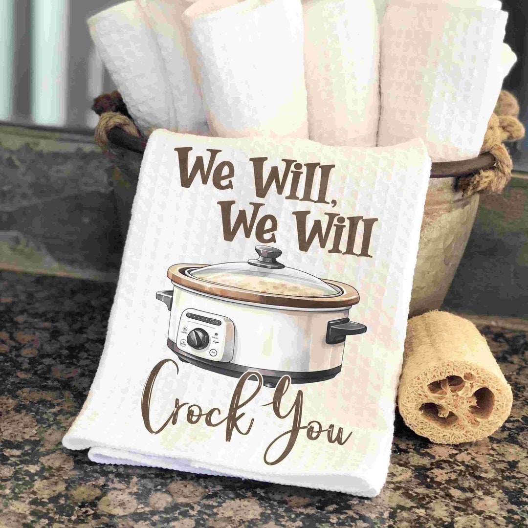 Kitchen Pun Funny Kitchen Towels, Custom Waffle Weave Towel, Hostess ...