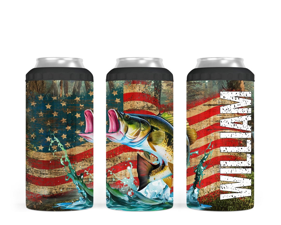 Mens Fishing 4 in 1 Metal Can Holder for 12 Oz Skinny Cans, Regular ...