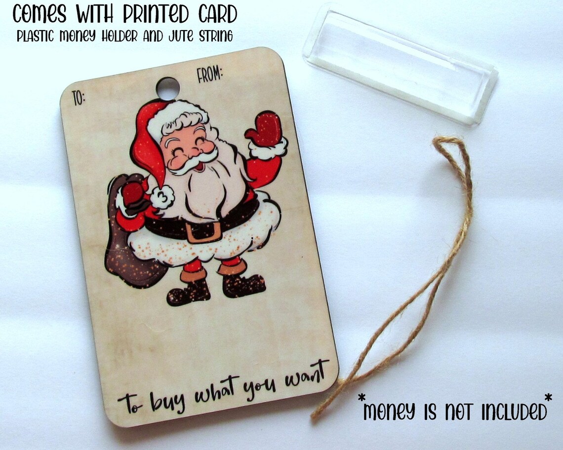 Santa Christmas Money Holders Money Stocking Stuffers - Etsy