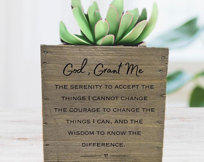 Serenity Prayer, Serenity Prayer Gift for Him, Sobriety Gift, Aa ...