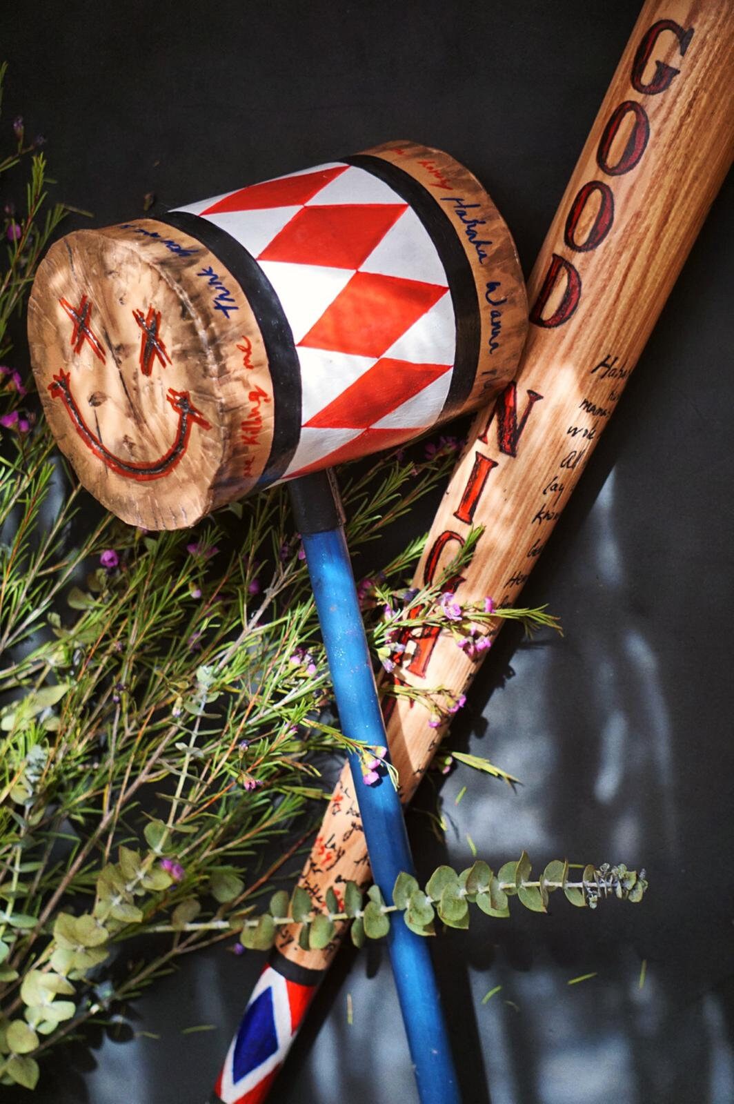 Harley Quinn Suicide Squad Wooden Baseball Bat Hand-painted Realistic ...