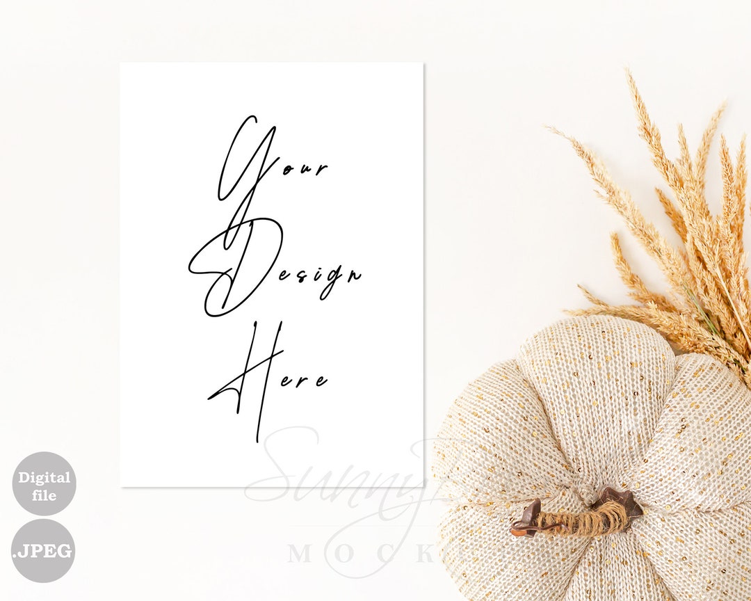 Fall Card Mockup Plain 5X7 Card Mockup 5X7 Ratio A4 A3 - Etsy
