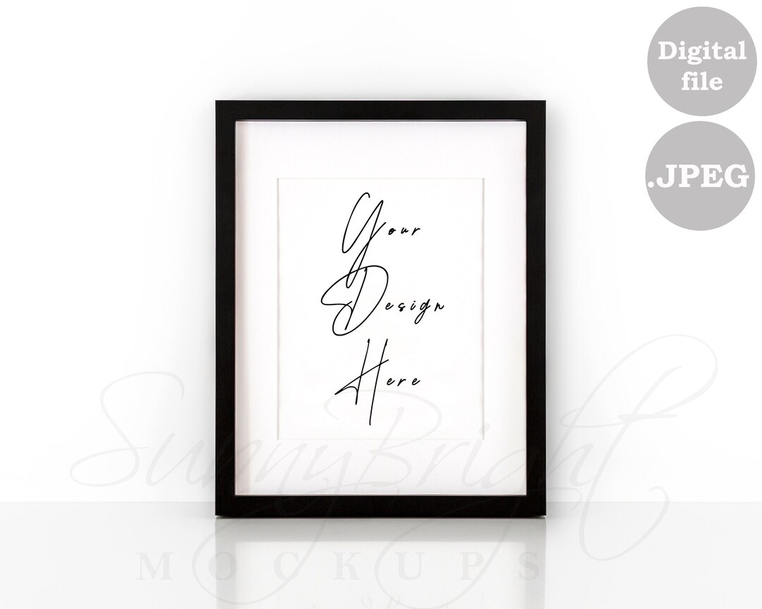 Black Matted Frame Mockup, 8x10, 11x14 (JPG File) - Etsy