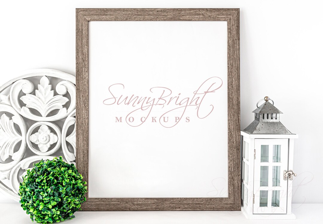 Farmhouse Wood Sign Mockup, Rustic Frame Photo (JPG) - Etsy