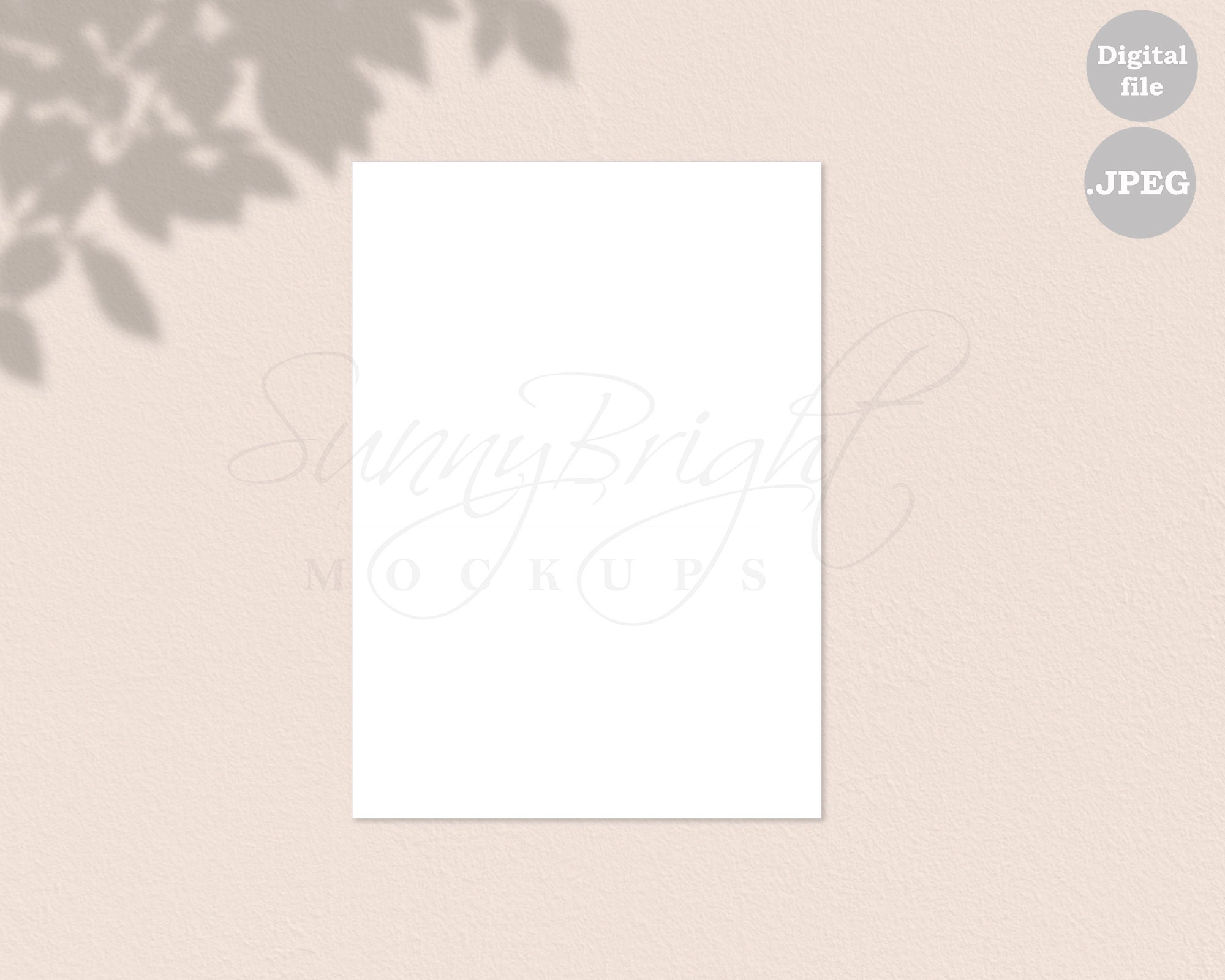 Plain 5X7 Card Mockup 5X7 ratio A4 A3 A2 A1 50X70cm | Etsy