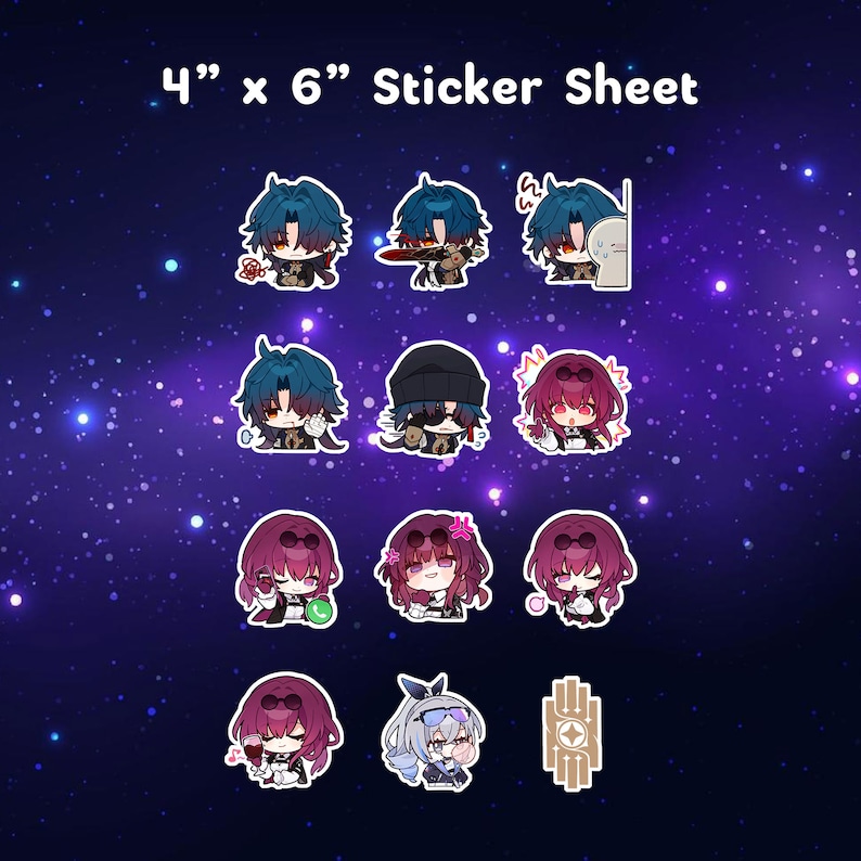 Honkai Star Rail Vinyl Sticker 4x6 Sticker Sheet Perfect - Etsy