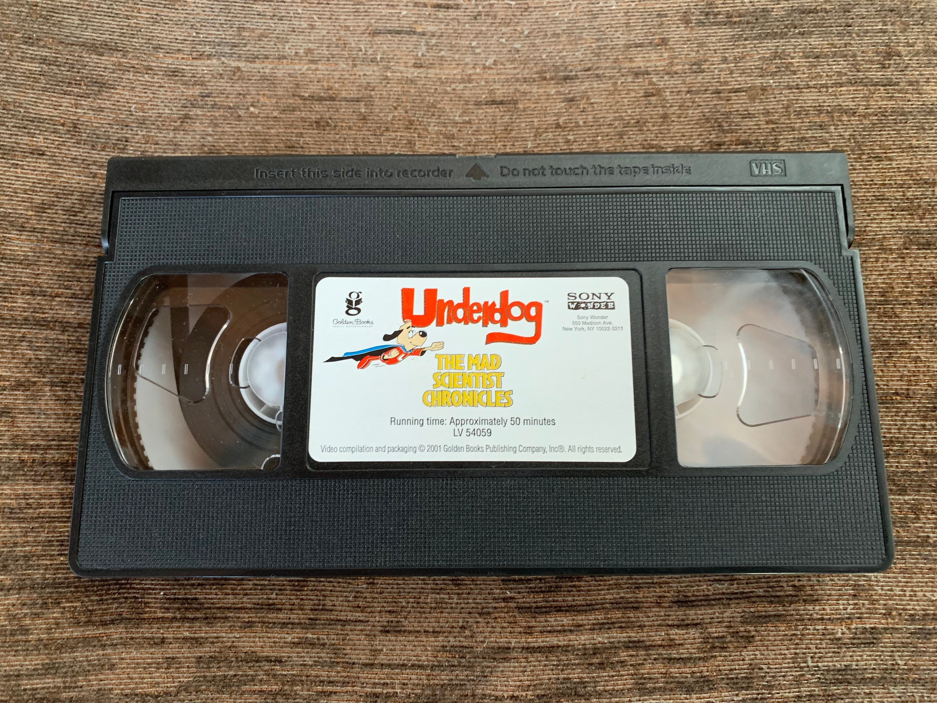 VHS Underdog Cartoon Video Cassette Tape - Etsy