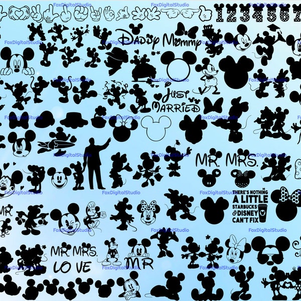 Mickey Mouse Outline SVG for Craft Machines Cricut Cameo Silhouette ...