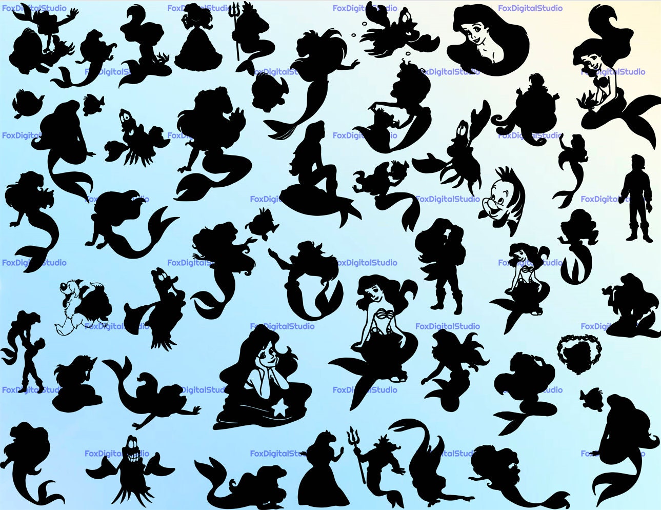 Disney Little Mermaid Silhouette