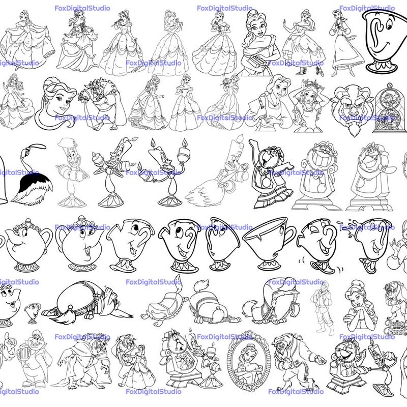 Beast Line Art - Etsy