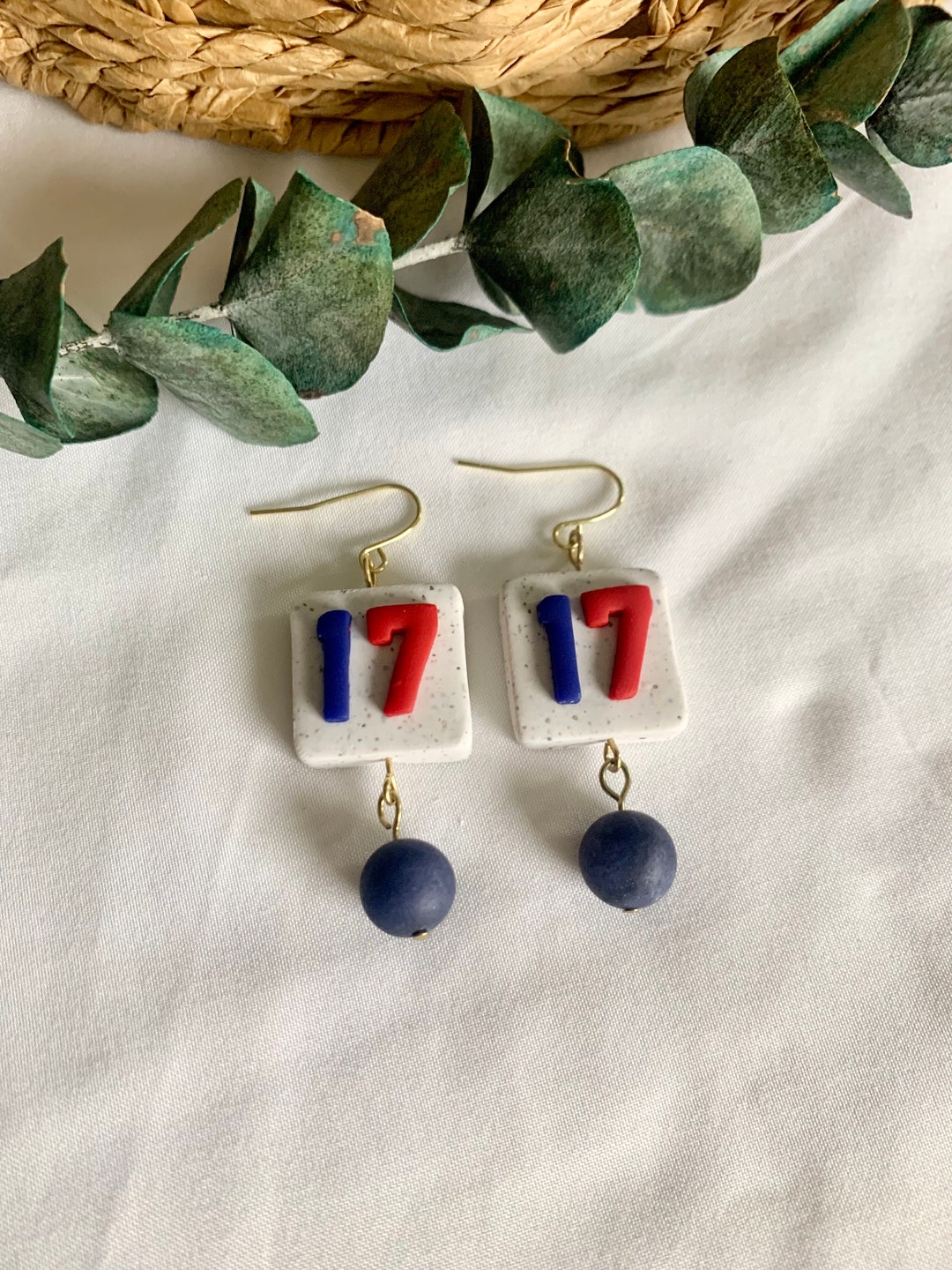 Buffalo Bills Player Number Earrings, Football Earrings, Polymer Clay ...
