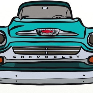 Vinyl STICKER - 1958 Chevy Apache Truck - Etsy