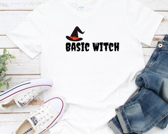 Basic Witch Shirt Witch Clothing Fall T-shirt Halloween - Etsy