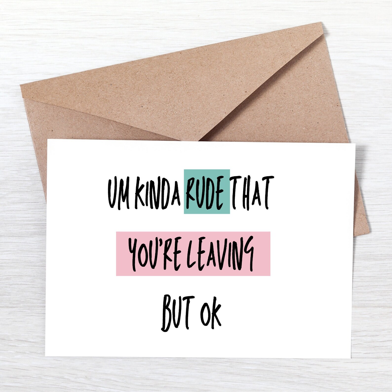 Funny Leaving Card Printable - Etsy