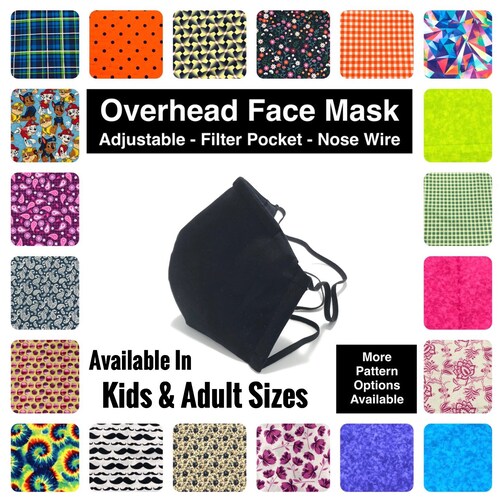 Face Mask With Filter Pocket Face Mask Washable Unisex - Etsy