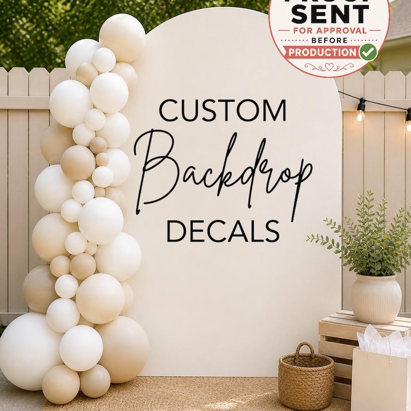 Custom Back Drop Decal - Etsy