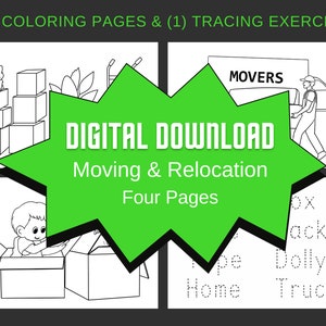 Moving Coloring Pages: Kids Letter Tracing Activity (digital Download ...
