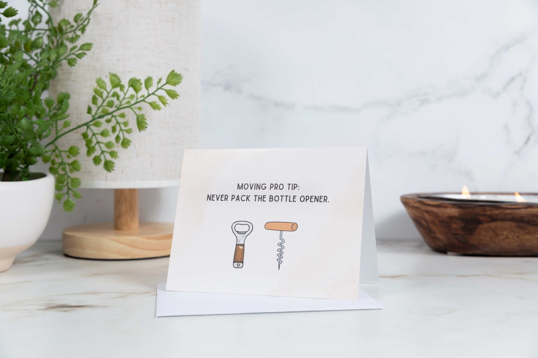 Funny Moving Greeting Card: Pro Tip Humor for Relocation Clients ...