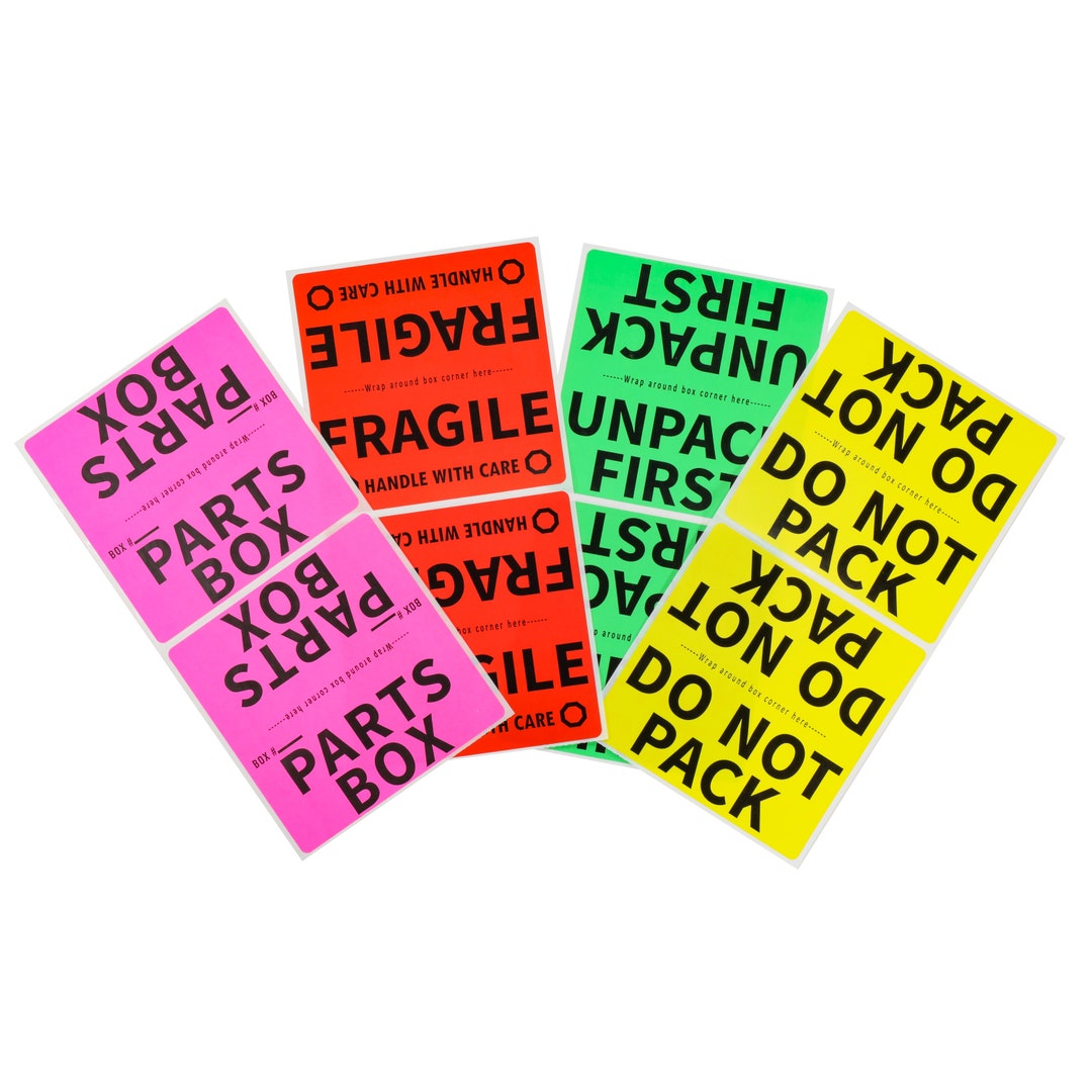 Single Category Moving Labels: Unpack First, Do Not Pack, Parts Box - Etsy