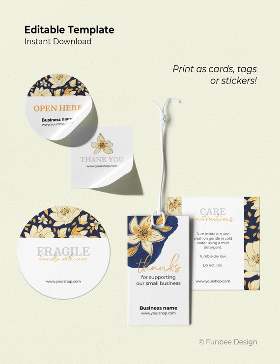 Packaging Inserts Order Insert Card Care Instruction Hang | Etsy