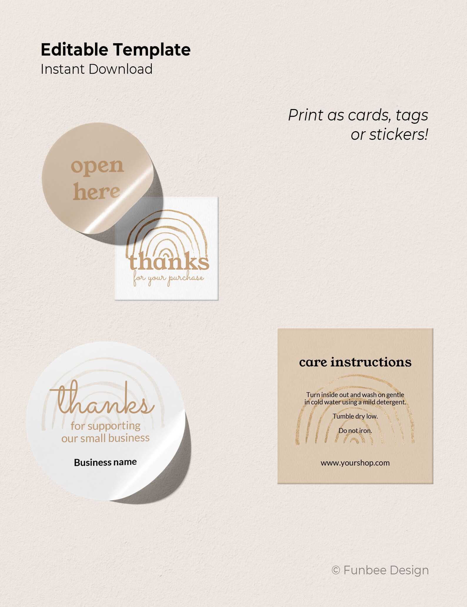 Packaging Inserts Order Insert Card Care Instruction Hang - Etsy