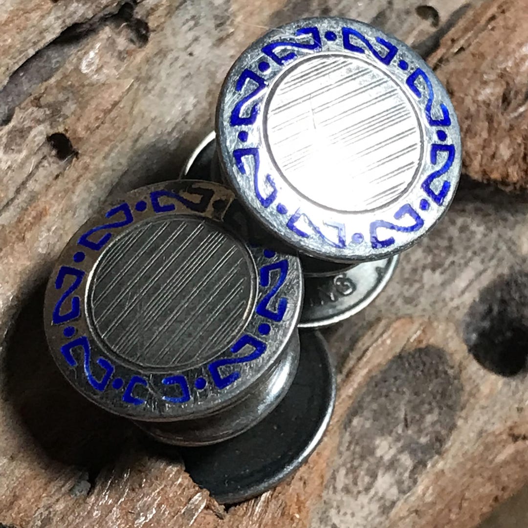 1930s Deco Enamel Sterling Kum-a-part Snap Link Cufflinks - Etsy